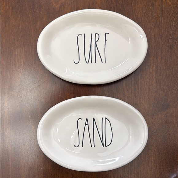 Rae Dunn | Other | Rae Dunn Og Surf Sand Ceramic Oval 8 Plates Set ...